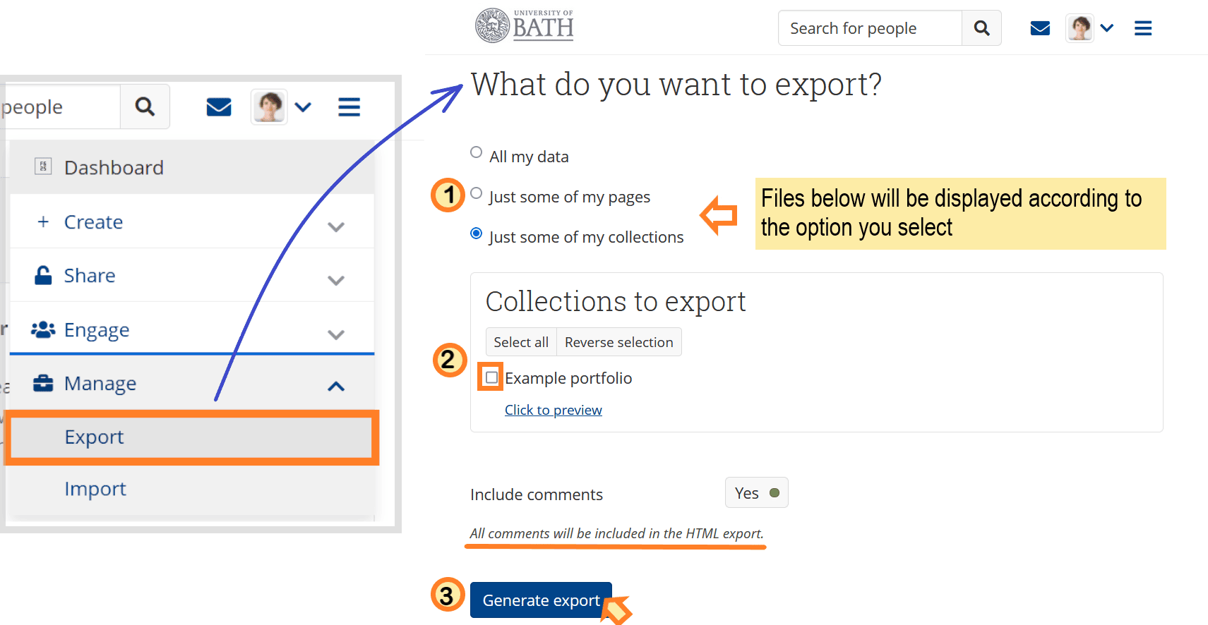 Exporting Mahara portfolio content - Learning and Teaching
