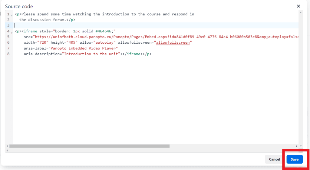 Link to or embed a recording in Moodle - Learning and Teaching Hub