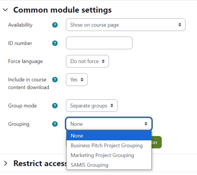 Managing Moodle Groups and Groupings - Learning and Teaching Hub