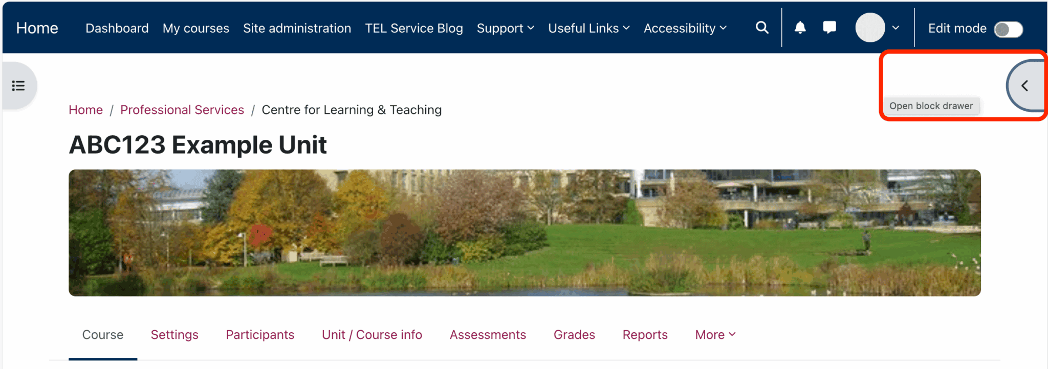 Moodle Blocks overview - Learning and Teaching Hub