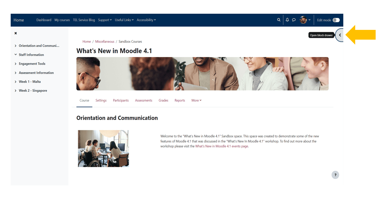 Moodle Blocks Overview Learning And Teaching