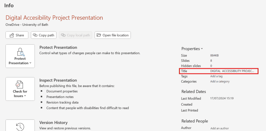 Checklist for an accessible PowerPoint - Learning and Teaching