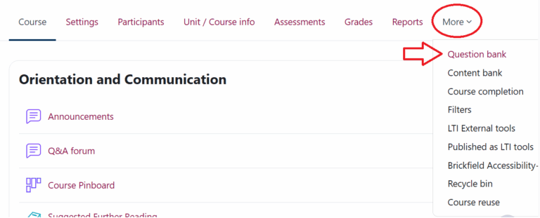 Introduction to the Moodle Quiz Question Bank - Learning and Teaching Hub